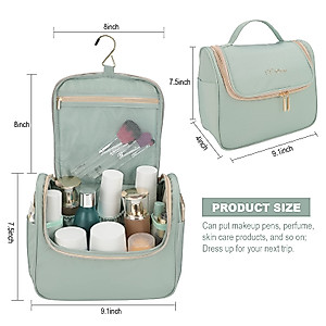 CCidea Cosmetic Bag Makeup Bag for Women Hand-PortableTravel Large Toiletry Bag Organizer (Green)