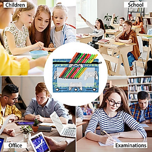 WIFIU Joysticks Gamepad Slogan Pencil Pouch for 3 Ring Binder Pockets Clear Window Pencil Bag with Smooth Zipper Video Game Controller Pencil Case for Organization Office Supplies Cosmetics 2 Pack