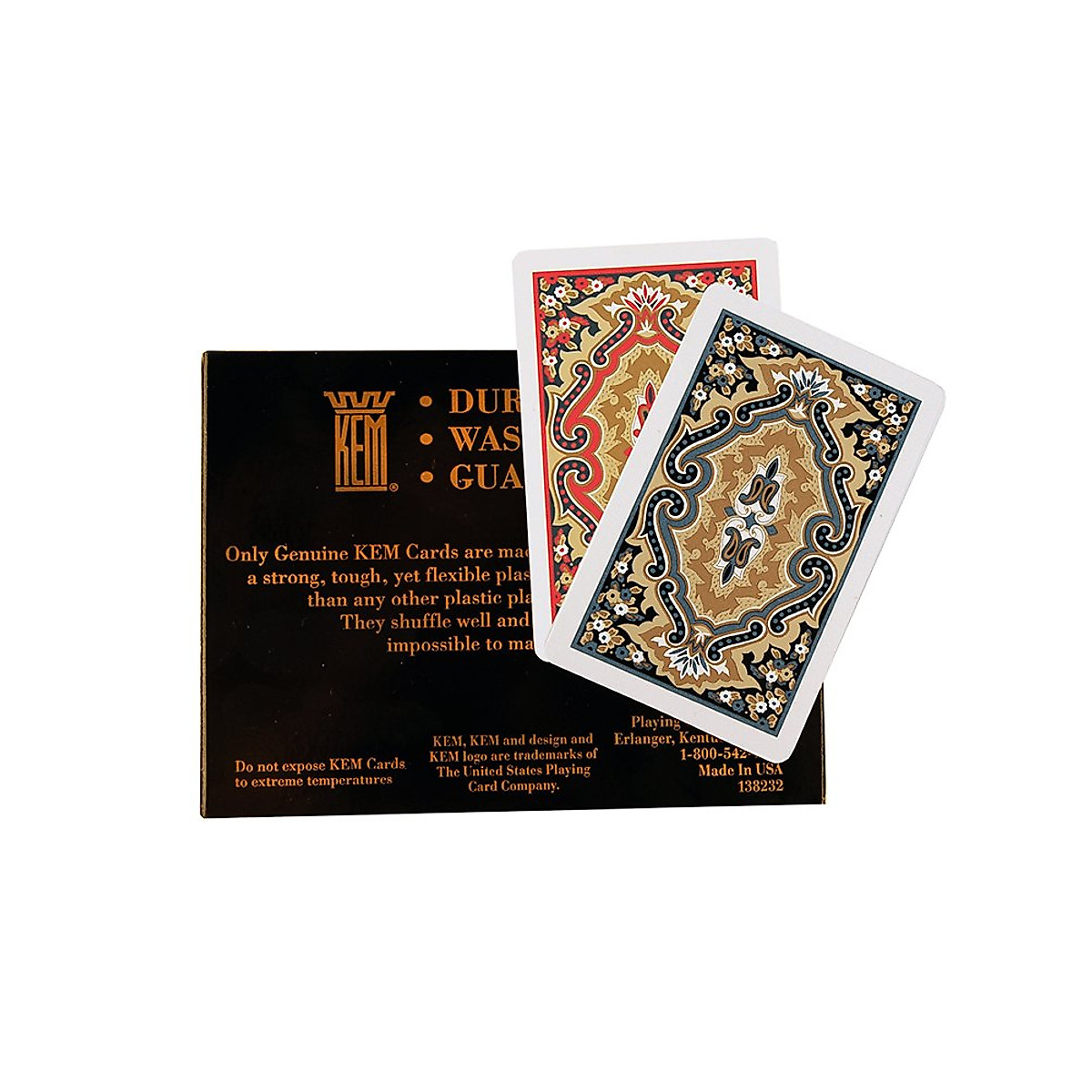 KEM Paisley Bridge Size Jumbo Index Playing Cards
