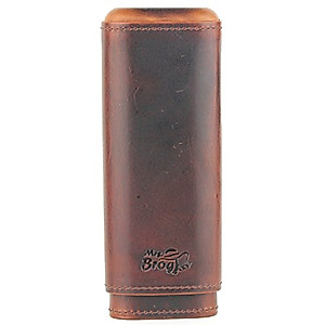 Leather Cigar Case - Two Tone Aniline Leather - [Tan]
