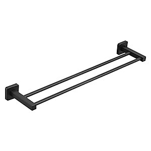 Towel Racks Wall Mounted Towel Rails,Bath Double Towel Storage Rack Towel Bar Space Aluminum Towel Rod for Bathroom or Kitchen, Bathroom Hardware/50Cm (Size : 60Cm)