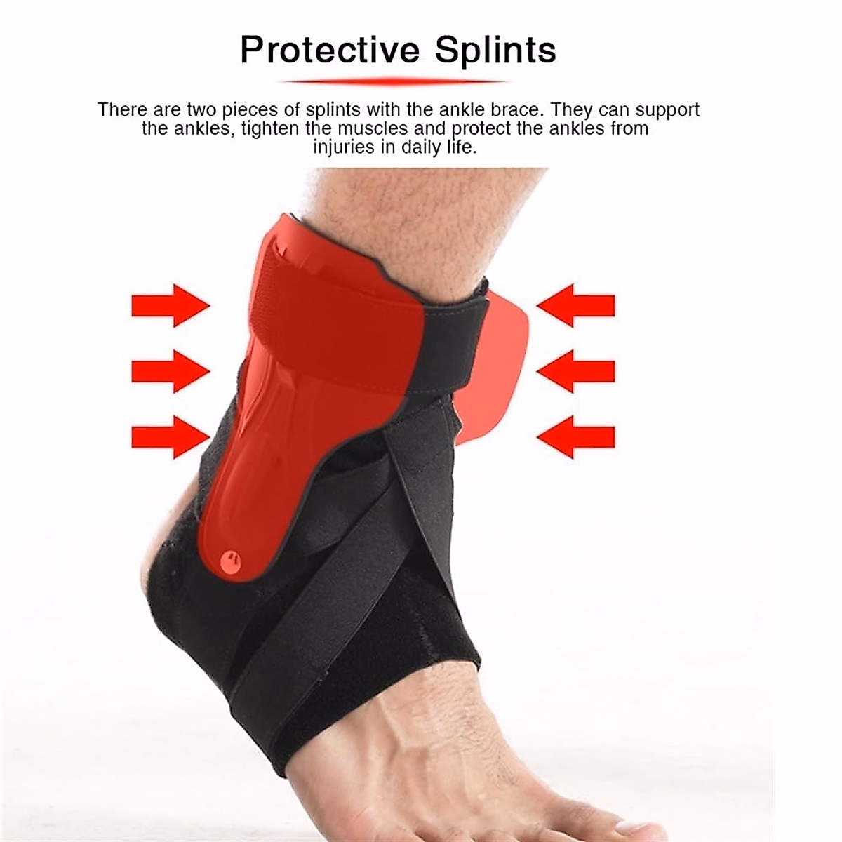 AWEMED Plantar Fasciitis Night Splint Ankle Support Adjustable Ankle Sprain Orthopedic Stabilizer Night Splint for Heel Pain Support Strap Brace Bandage Foot Guard Protector