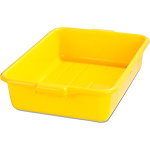 CFS N4401004 Comfort Curve Ergonomic Wash Basin Tote Box, 5" Deep, Yellow