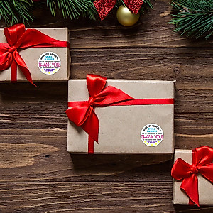 Littlefa 1.7” Please Leave a Review with Colour Design Stickers,Thank You Stickers,Bakeries Stickers,Handmade Stickers,Small Business Stickers, Envelopes Stickers, Gift Bags Packaging 500 PCS