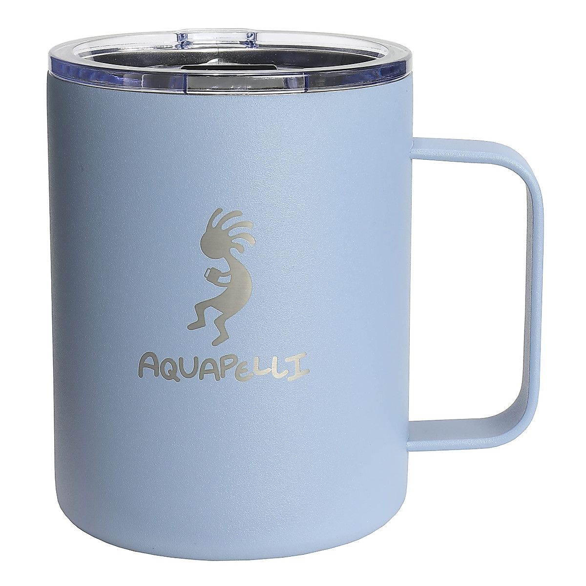Aquapelli Vacuum Insulated Mug with Handle, 12 Ounces, Denim Blue
