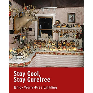 Baczao Purple C7 Light Bulbs 6 Pack, 1W Small C7 LED Christmas Light Replacement Bulbs, E12 Candelabra Base, Non-Dimmable, Red Night Light Bulb for Outdoor Xmas String Lights Window