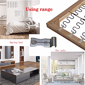 BOLWHAO 8 PCS Sofa Zig Zag Spring Repair Brackets Kit, Sofa Savers Sofa Zig Zag Spring Repair Brackets for Furniture Chair Couch Sofa Upholstery Spring Replacement Repair