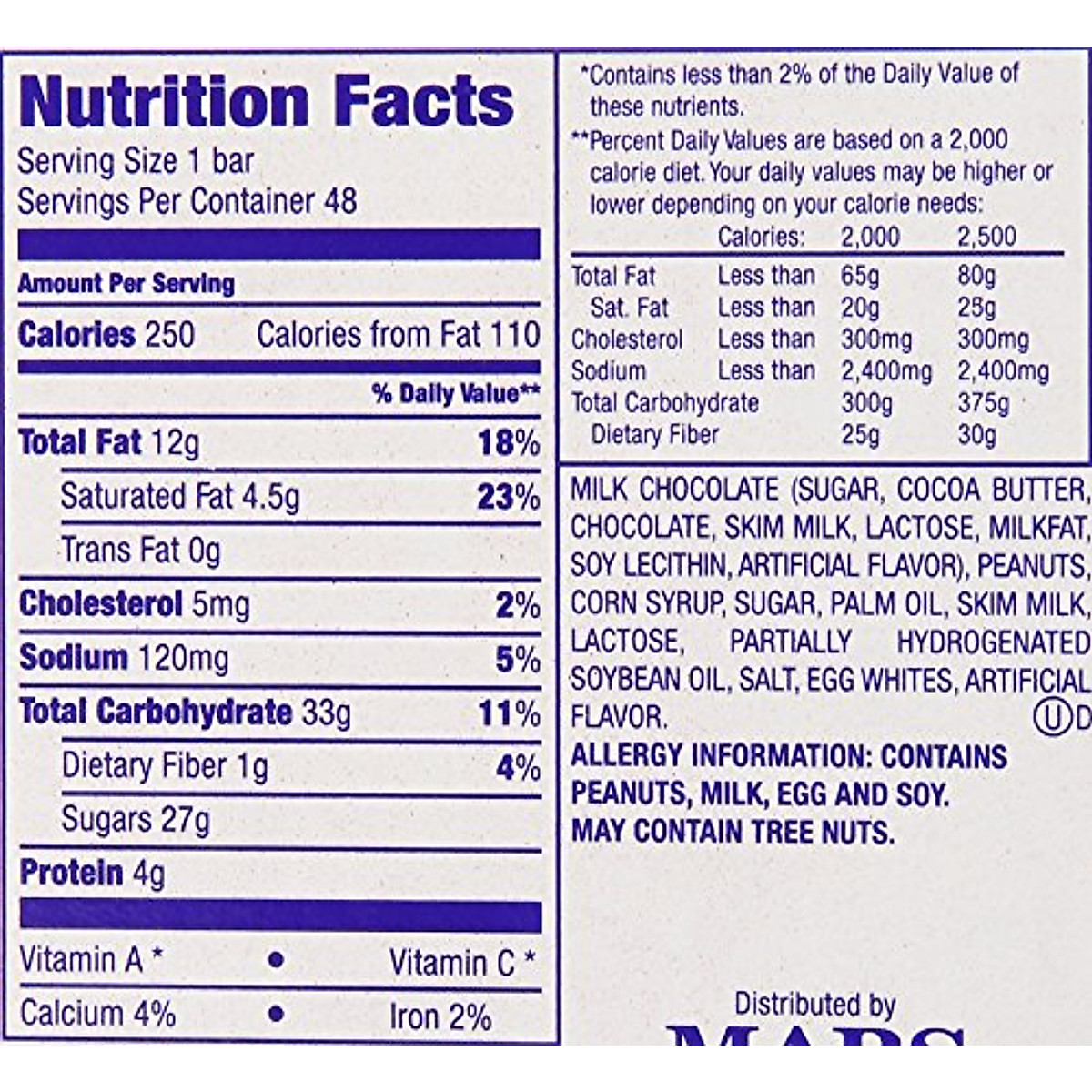 Snickers Single Bar Chocolate Candy, 48 bars of 1.86oz each.