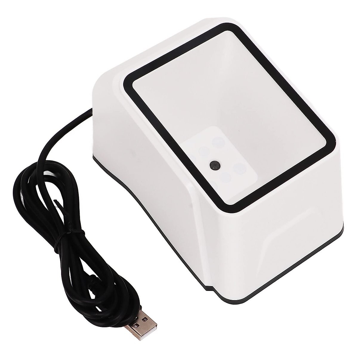 Ultra Decoding Fast Response Automatic QR Scanner White Desktop ABS USB for Mobile Payment