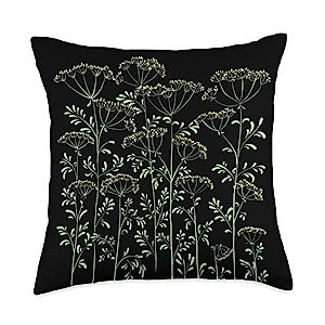 Made in Ukraine Shirts by Alice Ron Dill Ukrop Ukraine Food Tee Ukrainian Vyshyvanka Botanical Throw Pillow, 18x18, Multicolor