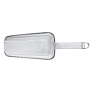 Restaurantware Met Lux 24 Ounce Ice Scoop 1 Flat Bottom Food Scoop - Beveled Front Edge Hanging Slot Clear PC Plastic Flour Scoop Lightweight For Ice Or Dry Ingredients