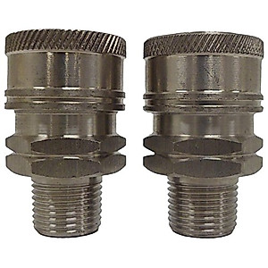 Ultimate Washer UW16-PW4FB0, Female Coupler, Stainless Steel, 2-Pack (3/8")