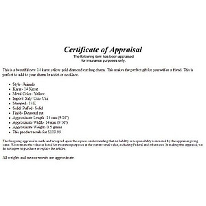 FindingKing Frog Charm Diamond-Cut 14k Gold 14mm