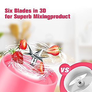 Portable Blender with 3 Adjustable Speed Modes for Smoothies, Protein Shakes, and Juices - USB Rechargeable and Durable Blades for Effortless Blending on the Go - Perfect for Travel, Gym, and Home Use