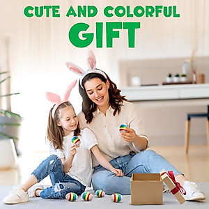 Funky Egg Musical Handmade Shakers Maracas for Kids 4 -Pack Natural, Wooden Egg Fillers Percussion Instruments - Montessori Sound Making Shakers - Sensory for Girls, Boys