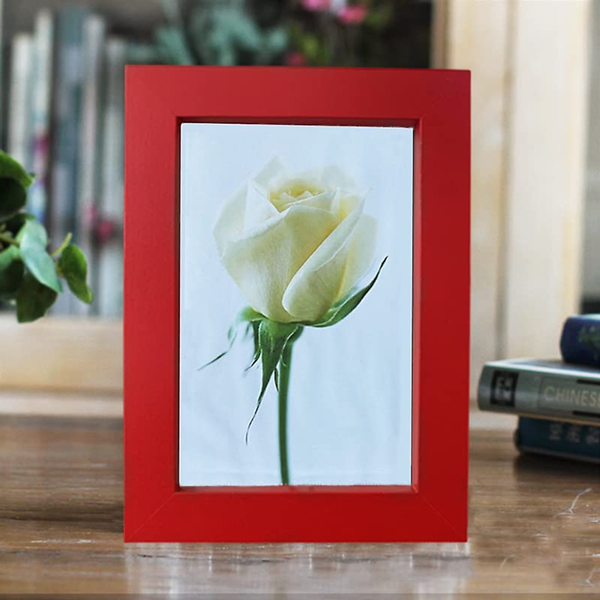 CURTEK 2-Pack 4 x 6'' Red Picture Frame with Removable Cushion Show Picture 3.6 x 5.6 Inch for Table Top Display and Wall Mounting Photo Frame