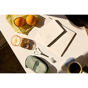 DesignWorks Ink 8" x 10" Large Retro Grid Tear Off Notepad - Stylish Memo Pad with 60 Planner Sheets, To-Do List & Reminders | Aesthetic Desk Accessories & Office Supplies, Off White (PP810-2022)