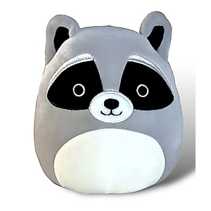 Squishmallows Official Kellytoy Plush 8" Grey Raccoon - Ultrasoft Stuffed Animal Plush Toy