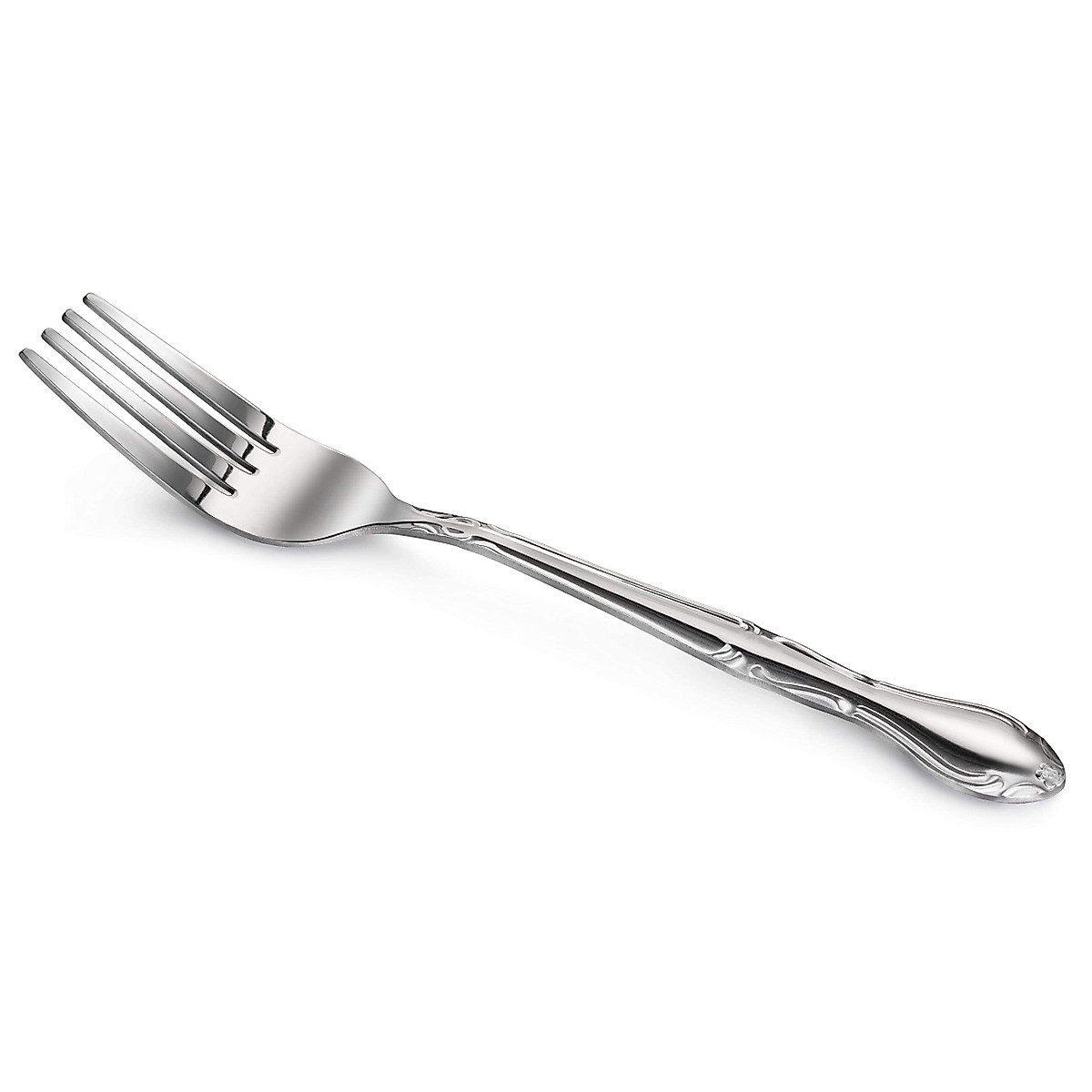 New Star Foodservice 58642 Rose Pattern, 18/0 Stainless Steel, Dinner Fork, 7.2-Inch, Set of 12