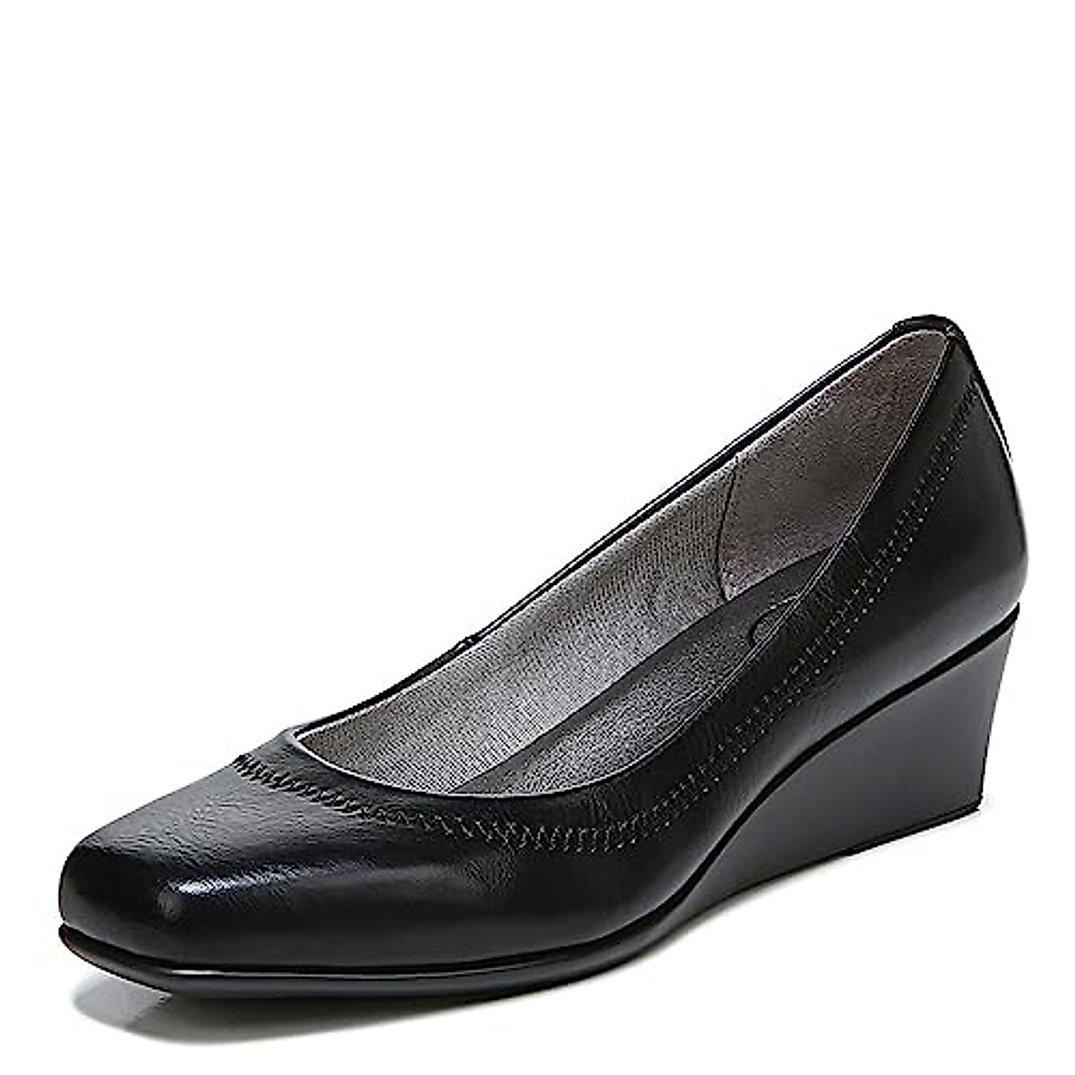 LifeStride Women's Groovy Wedge Pump, Black, 7.5 M US
