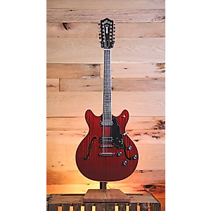 Guild Guitars Starfire I-12 Double Cutaway 12-String Semi-Hollow Body Electric Guitar, Cherry Red - Modern Thin “U“ Neck Profile for Fast, Smooth Playing, HB-2 Humbuckers with Push/Pull Coil Split