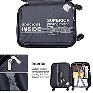 Travelhouse Luggage Sets, Expandable Hardside Suitcases 24in/28in, Carry on 20in,3 Piece Set Travel Luggages Clearance with Double Spinner Wheels TSA Lock Lightweight (Blue)