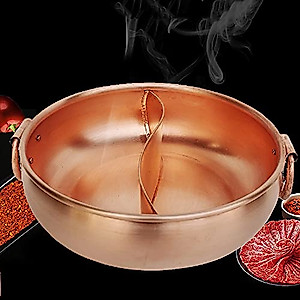 TAOBAO Household Hot Pot Copper Pot, Induction Cooker Hot Pot Thickened Hot Pot, Mandarin Duck Pot