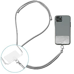 Frienda 3 Pieces Nylon Neck Crossbody Lanyard Universal Phone Lanyard Detachable Phone Safety Tether Adjustable Phone Neck Strap (Black, White, Grey)