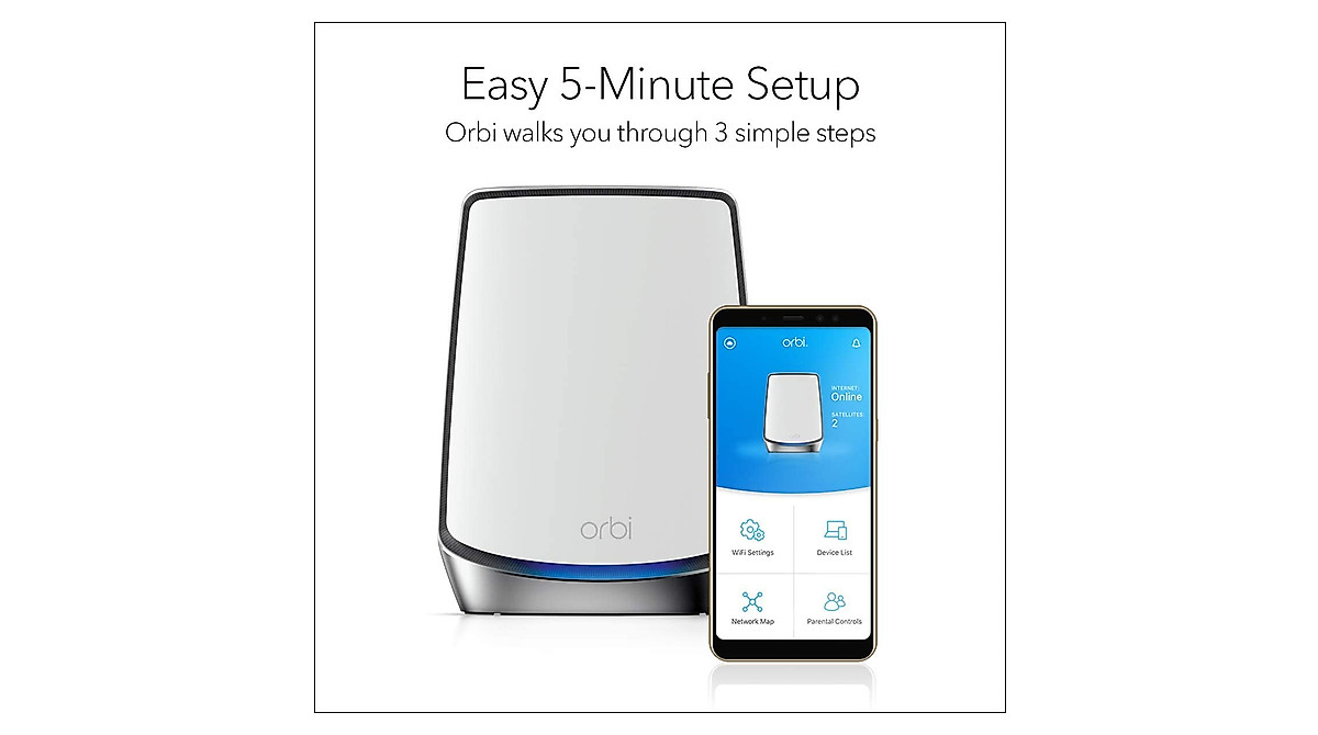 Netgear Orbi WiFi 6 Mesh System - Coverage Up to 5,000 sq. ft