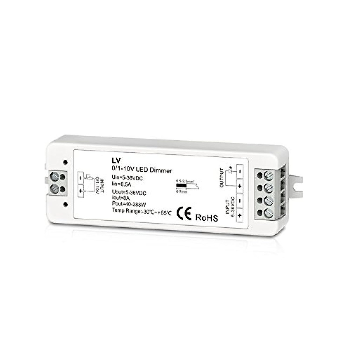 0/1-10V 1CH 8A Dimmable Switches Led Driver 1 Channel 0-10V Constant Voltage LED Dimmer Led Dimming Controller PWM Led Dimmer 5-36V