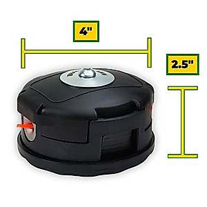 Universal String Trimmer Head Replacement - Easy Line Quick-Load Bump Feed Weed Eater Head Replaces Echo Speed Feed 400 Stihl Ryobi Shindaiwa and More Durable Metal Head Design STRAIGHT SHAFT ONLY