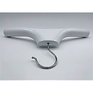 NAHANCO 15 ½” Contoured Plastic Top Hanger for Displays, White - 12/Carton