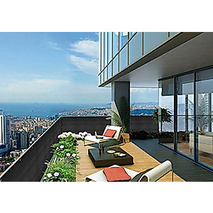 BOICXM 16x3ft Balcony Privacy Screen Balcony Fence Cover Fence Windscreen Balcony Deck Privacy Screen for Apartment,Porch Deck, Outdoor, Backyard, Patio, Balcony to Cover Sun Shade