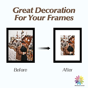 Mat Board Center, 10-Pack, 8x10 White Mats for 5x7 Pictures - White Core Bevel Cut Mattes, 4-Ply - Acid-Free, Photo Mat Board