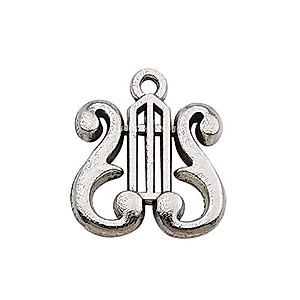 70pcs Craft Supplies Instrument Silver Music Notes Charms Pendants for Crafting, Jewelry Findings Making Accessory for DIY Necklace Bracelet Earrings HM211