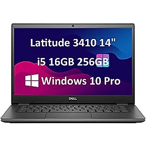 2022 Dell Latitude 3410 3000 14" FHD (Intel Quad-Core i5-10210U (Beat i7-8565U), 16GB RAM, 256GB PCIe SSD, Full HD IPS) Business Student Education Laptop, Type-C, HDMI, Webcam, Win 10 Pro / Win 11 Pro