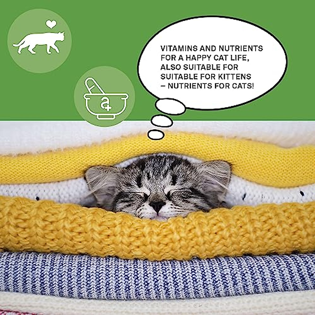 animaux – nutrients for Cats, All-Natural Cat Vitamins, Cat Essentials to Strengthen The Immune System & Natural Cell Protection, Healthy Skin & Shiny Coat, 120 Chewable Tablets, 120 Days Supply