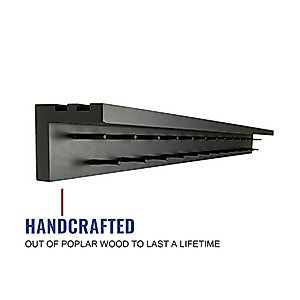 3ft Medal Awards Rack Premier Trophy Shelf- Trophy, Plaque and Medal Display (Black)