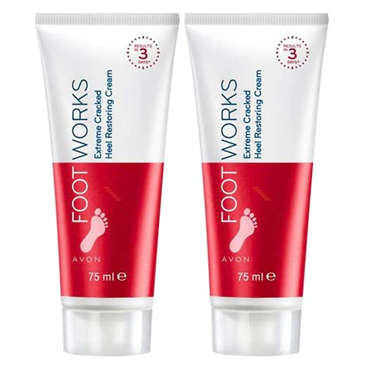 Avon Foot Works Maximum Strength Cracked Heel Cream - Lot of 2