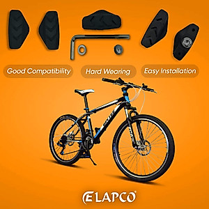 ELAPCO Bike Brake Pads 4 PCS with Installation Tool Caliper, Bicycle Brake Pads Ideal Road Brake Pads for Mountain Riders, C Shaped 50MM Pads for Mountain Bike Brake Pads, Reliable in Wet Condition