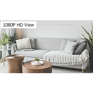 Home Security Camera System 1080P HD Indoor Smart Pan/Tilt Cam, Motion-Activated with 2.4G Wi-Fi, Night Vision - Compatible with Alexa and Google Assistant