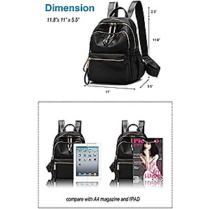 Backpack for Women, Nylon Travel Backpack Purse School Shoulder Bag Small Casual Travel Daypack for Girls Ladies
