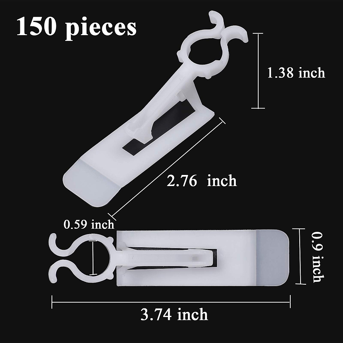 URATOT 150 Pieces Christmas Light Clip Universal Gutter and Shingle Clip for C7, C9 and Mini Lights