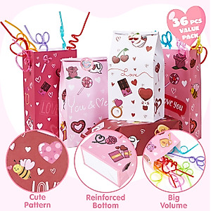 JOYIN 72 Pcs Valentines Day Paper Gift Bags 5x9.4 inch, Valentines Candy Bags, Goodie Bags for Valentine’s Day Party Favors Funny Gift Exchange Novelty Gift Giving Gift Wrapping