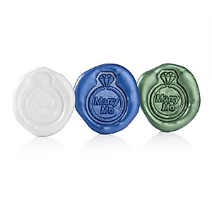 Mceal Wax Seal Stamp Special Shape Brass Head Wooden Handle (Wedding Ring)