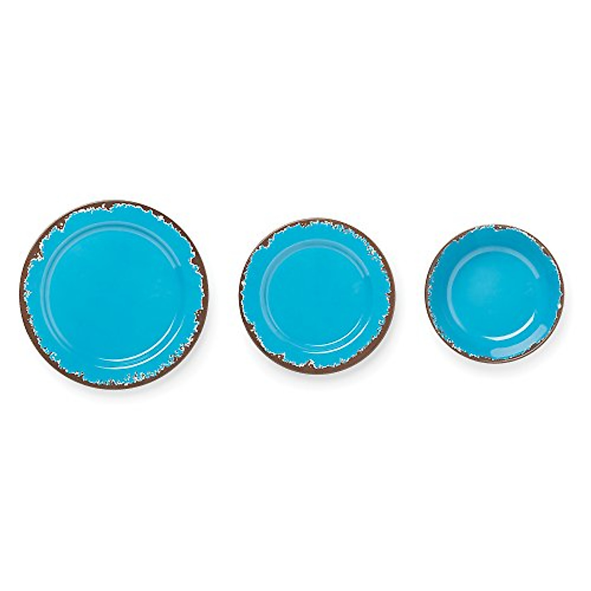 Fox Run Melamine Dinnerware Set, 12-Pieces, Multicolor