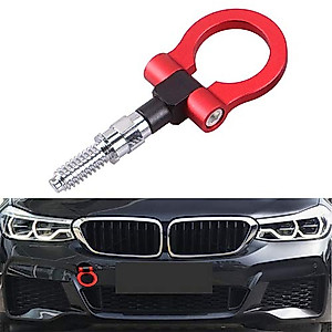 Heart Horse Universal Racing Towing Car Tow Hook for B-mw 1 3 5 Series E39 E70 E71 E81 E82 E88 E90 E91 E92 E93, Auto Aluminum Trailer Ring Car