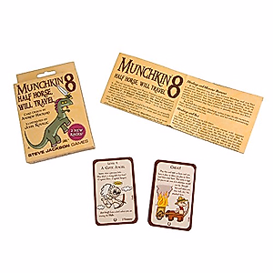 Munchkin 8 – Half Horse, Will Travel Card Game (Expansion) |112-Card Expansion | Adults, Kids, & Family | Fantasy Adventure RPG | Ages 10+ | 3-6 Players | Avg Play Time 120 Min | Steve Jackson Games