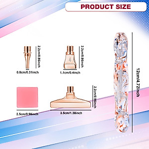 Diamond Painting Pen with Screw Thread Tips,1PCS Diamond Art Pen and 3 PCS Rose Gold Stainless Steel Metal Tips,Diamond Painting Tools for DIY Diamond Art