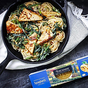 Tuscanini Authentic Italian Spaghetti Pasta Noodles, 16oz (4 Pack) Made with Premium Durum Wheat